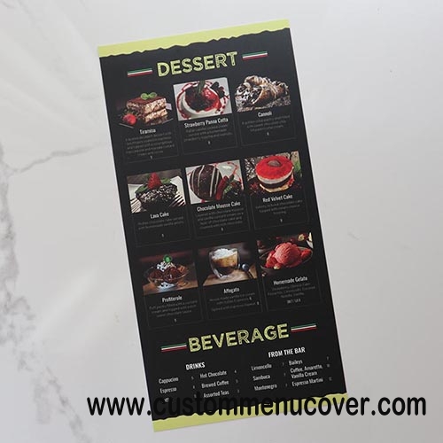 Custom Synthetic Paper Menu Waterproof Printing